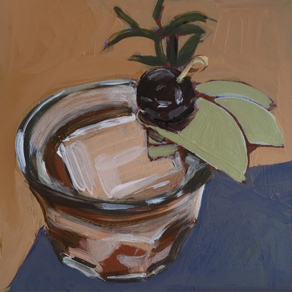 Old Fashioned drink painting art - Art Spot